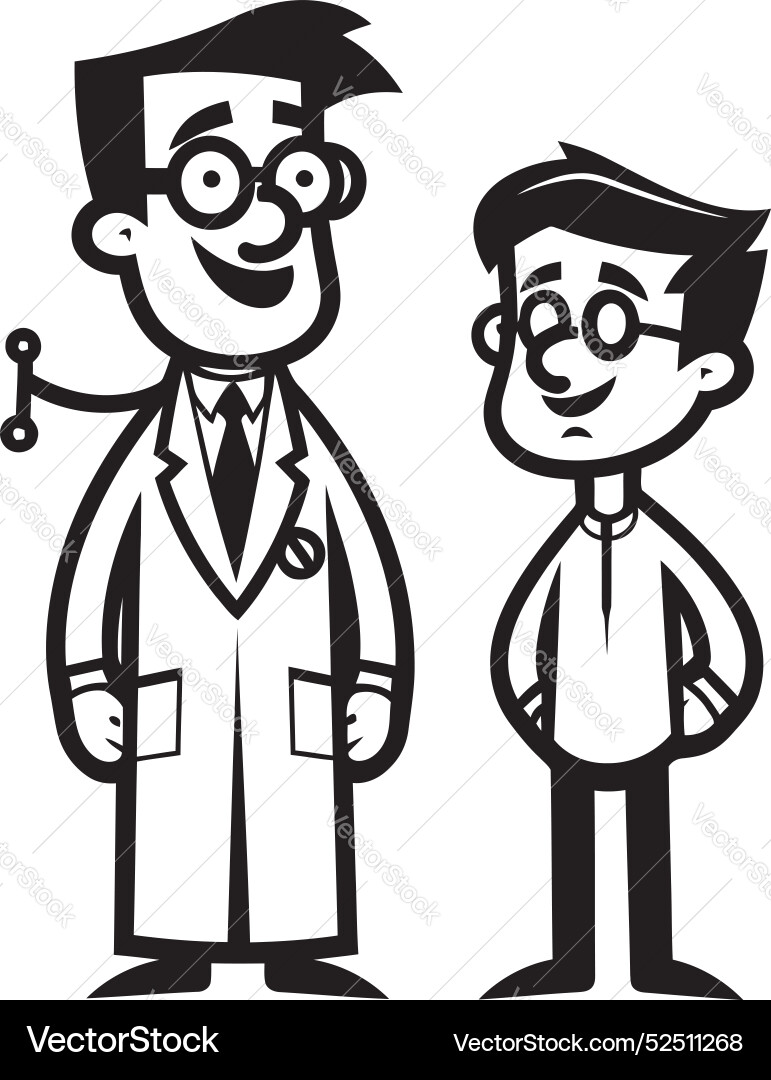 Doctors supportive relationship with patients Vector Image