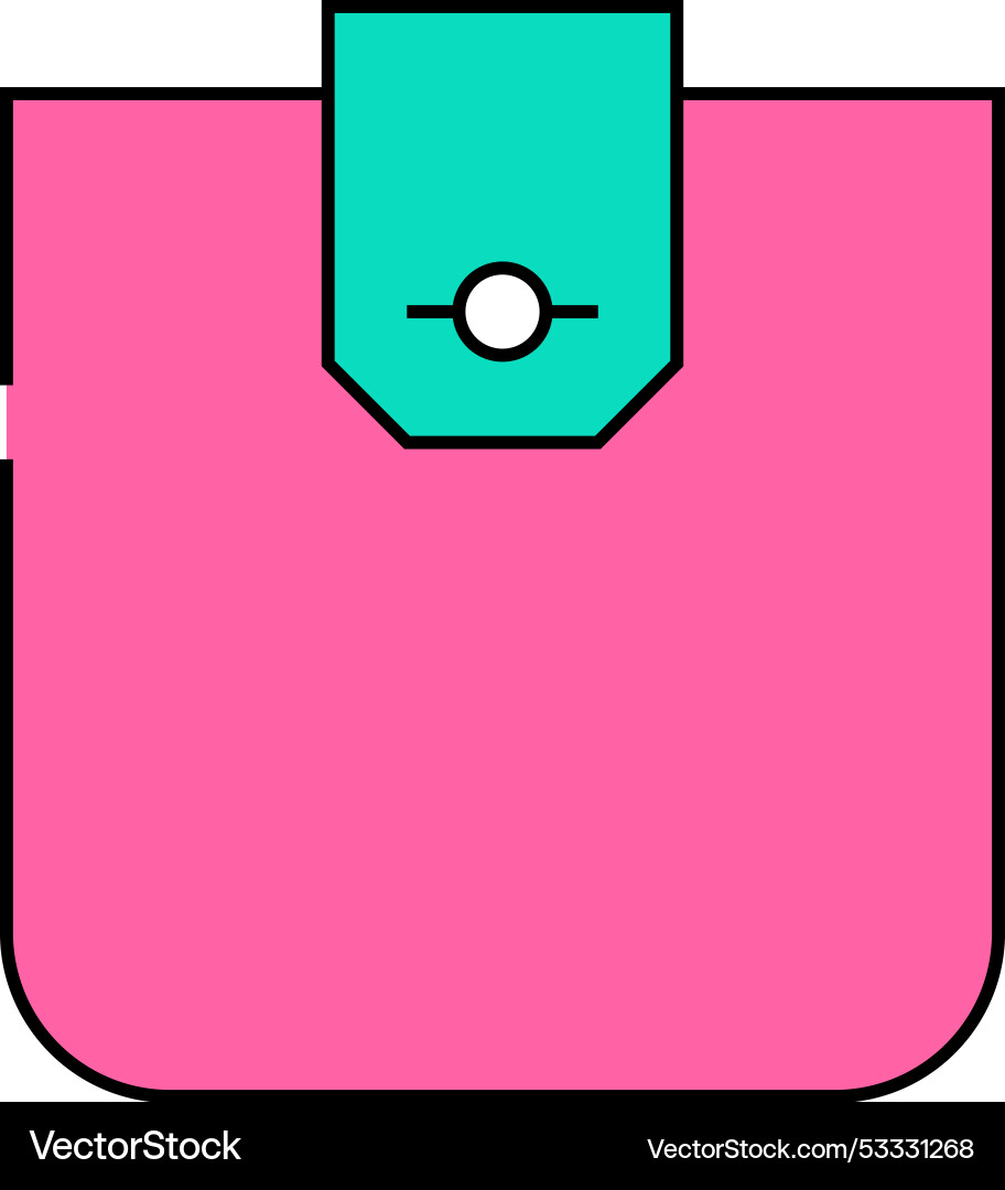 Flap pocket icon color Royalty Free Vector Image