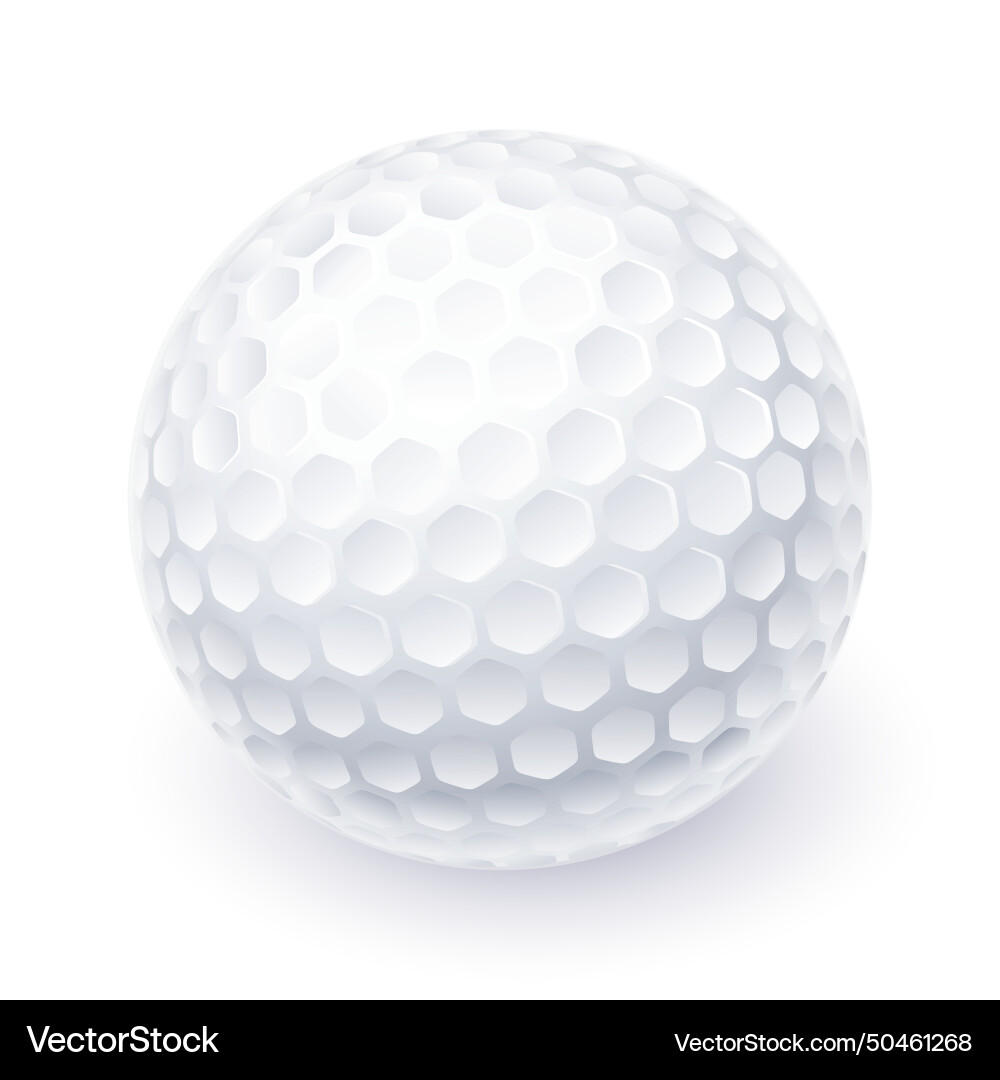 Golf ball with realistic detailed texture Vector Image