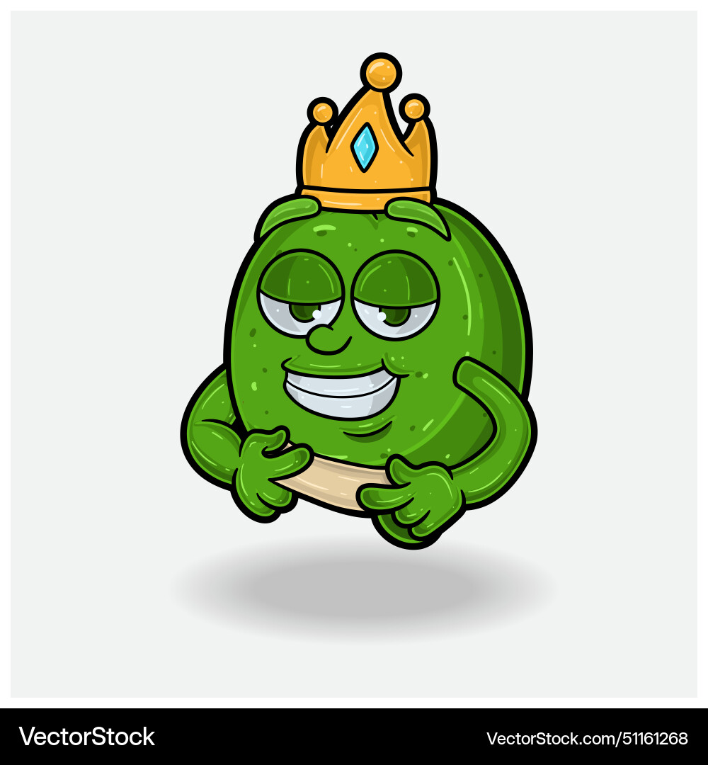 Lime Cartoon With Love Struck Expression Vector Image
