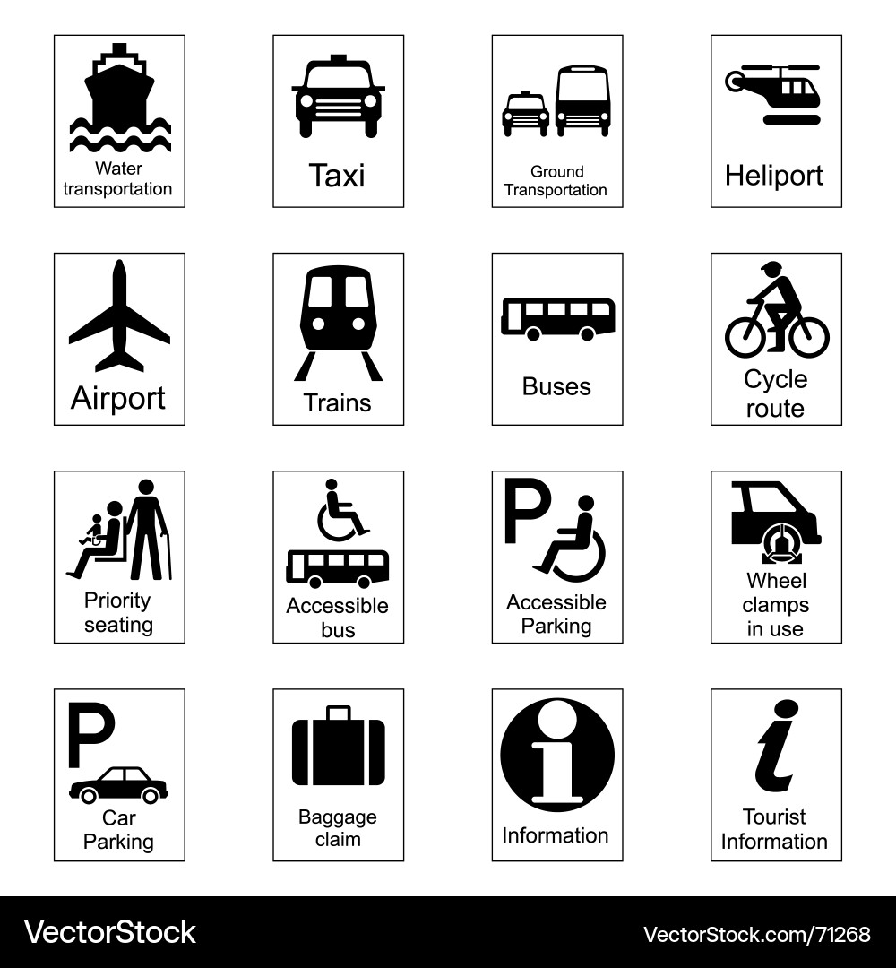 Public signs Royalty Free Vector Image - VectorStock