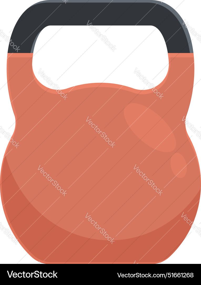 Red kettlebell weight lifting gym equipment Vector Image