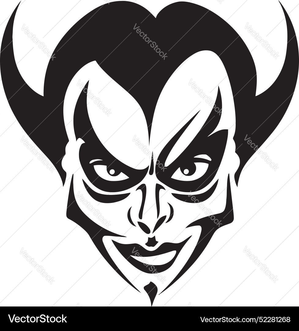 Veiled vengeance creepy witch monster logo Vector Image
