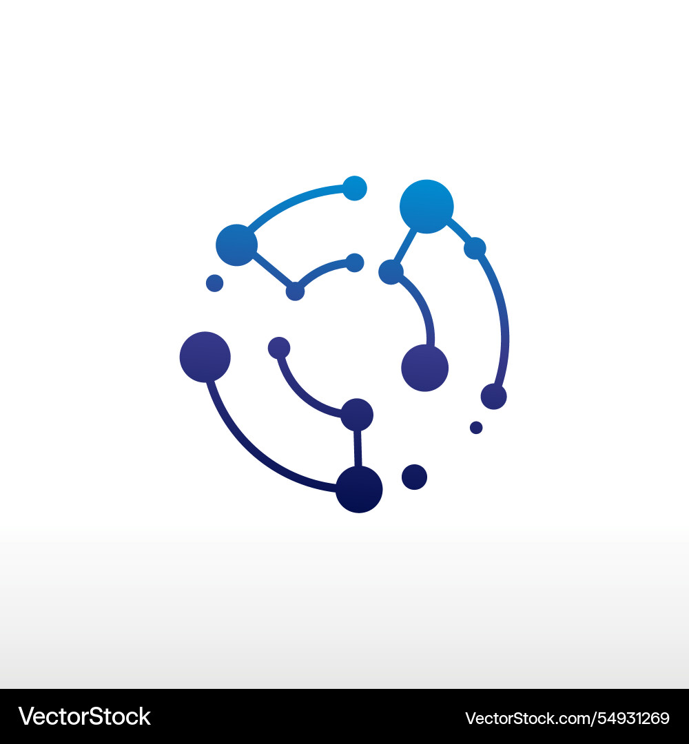 Abstract digital connection technology logo Vector Image