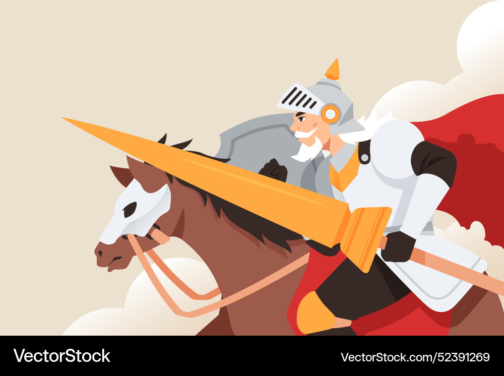 Hand drawn don quixote Royalty Free Vector Image