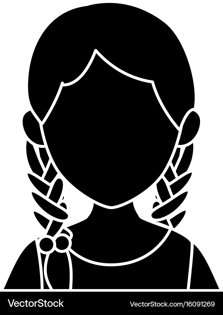 Isolated young woman upperbody Royalty Free Vector Image