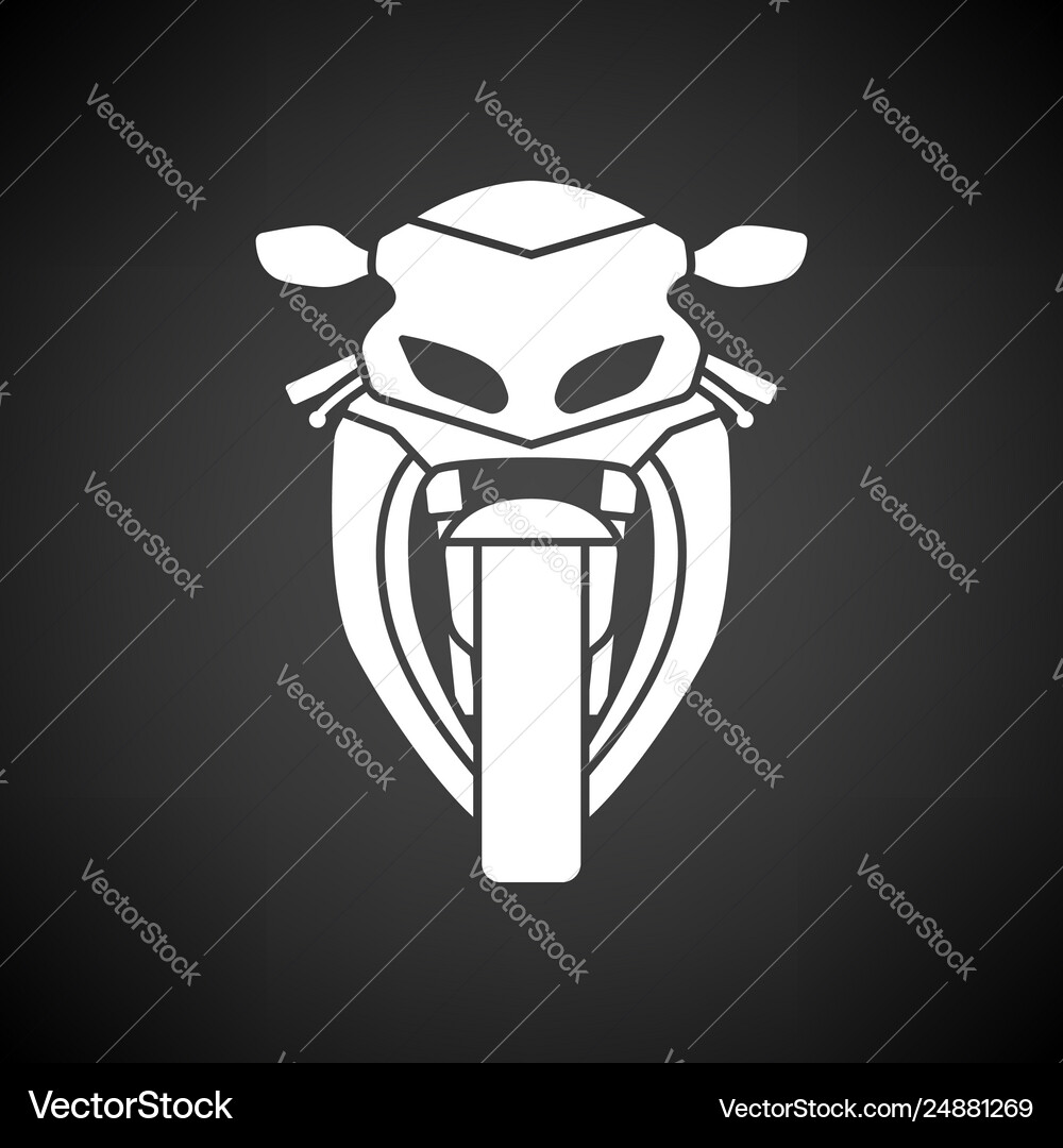 Motorcycle icon front view Royalty Free Vector Image