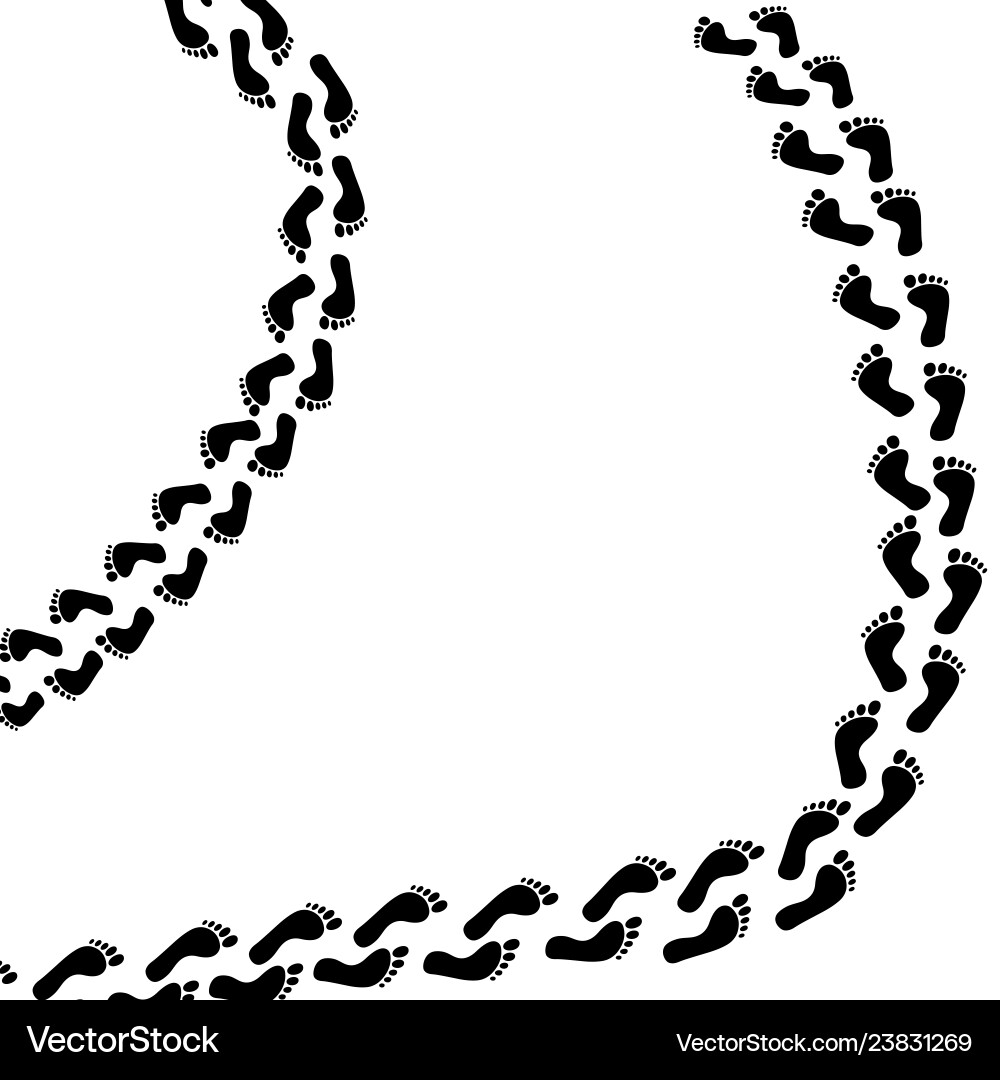 Perspective footpath of foot Royalty Free Vector Image