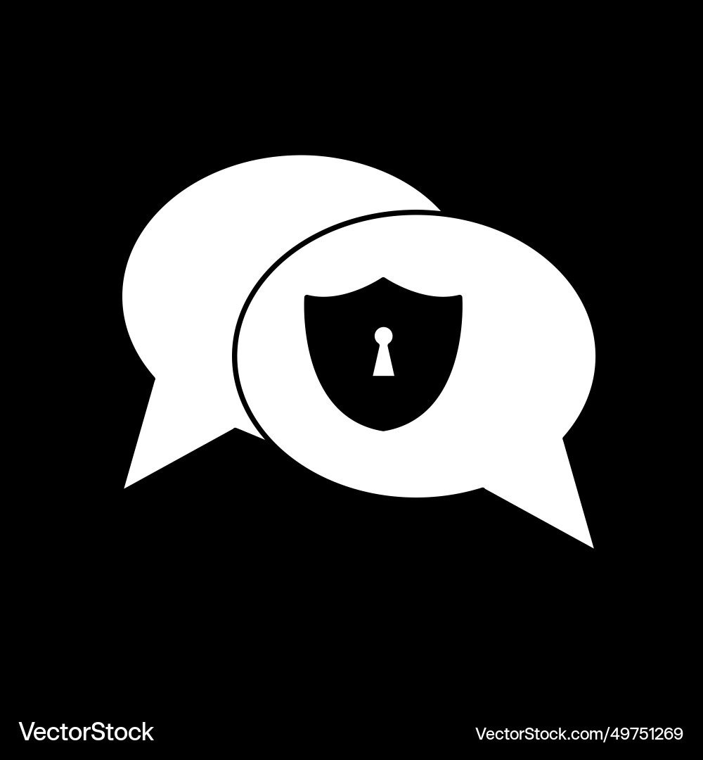 Private chat icon logo image Royalty Free Vector Image