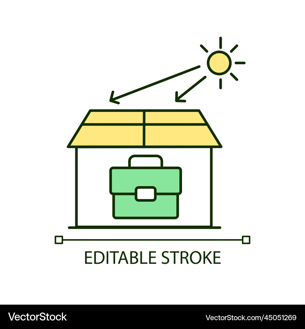 Prosumers house rgb color icon Royalty Free Vector Image