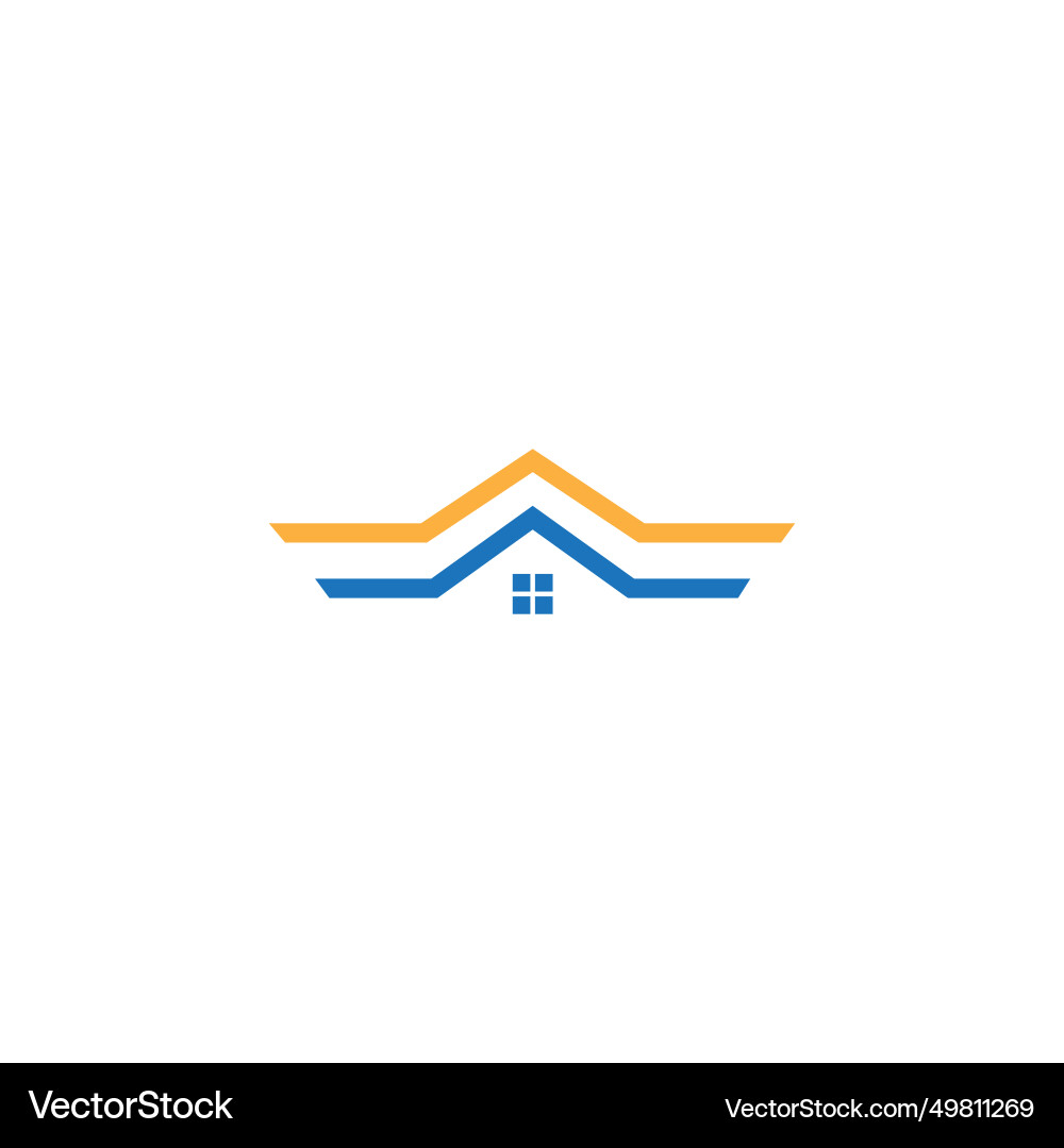 Roof house icon logo design Royalty Free Vector Image
