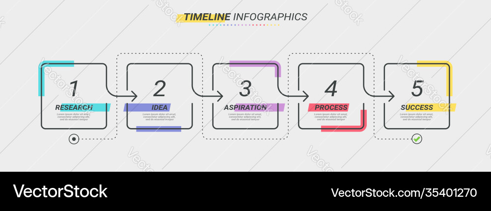 5 Step Infographic Template Royalty Free Vector Image