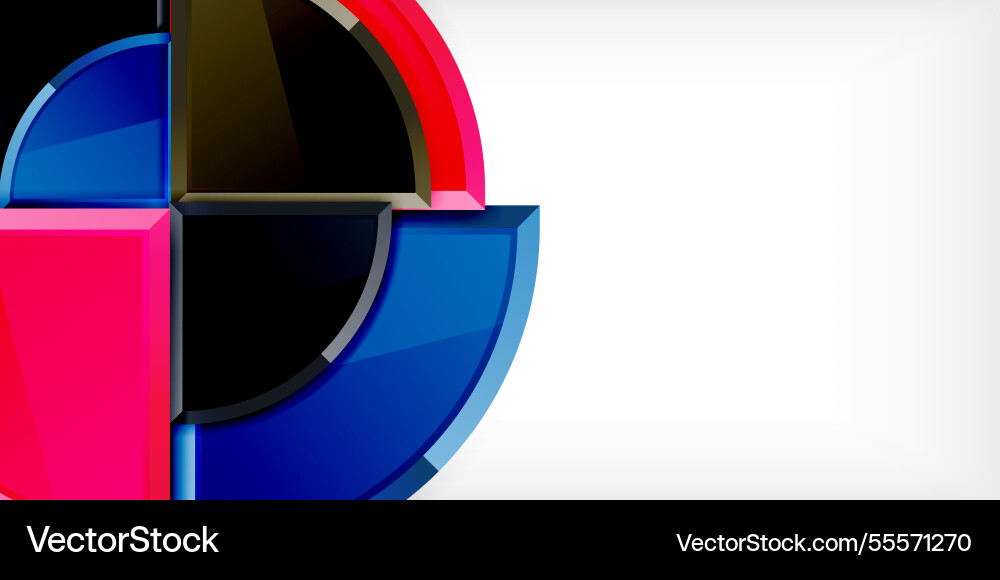 Abstract background - circles and round triangles Vector Image