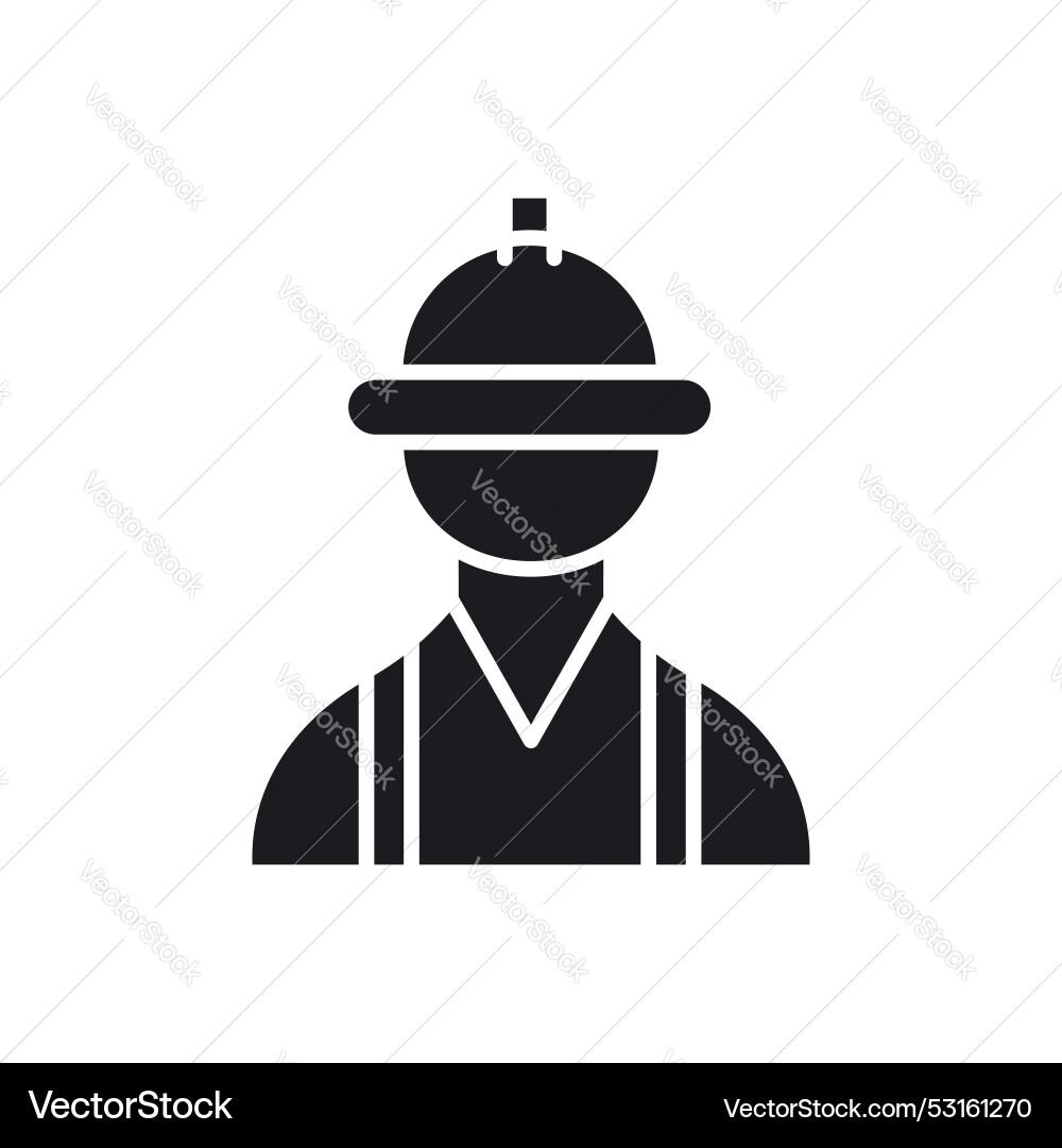 Construction worker icon symbol on white Vector Image