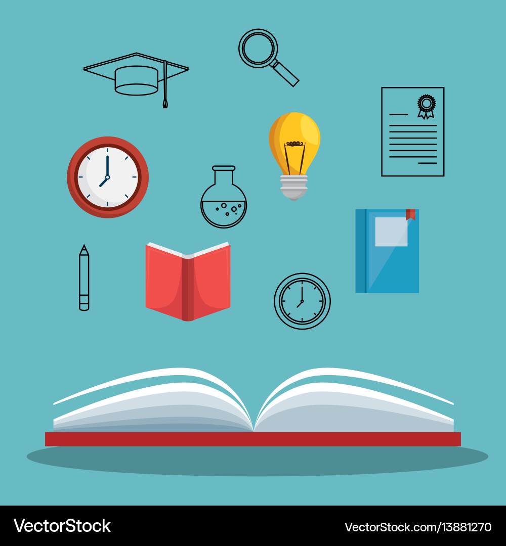 Education concept elements icon Royalty Free Vector Image