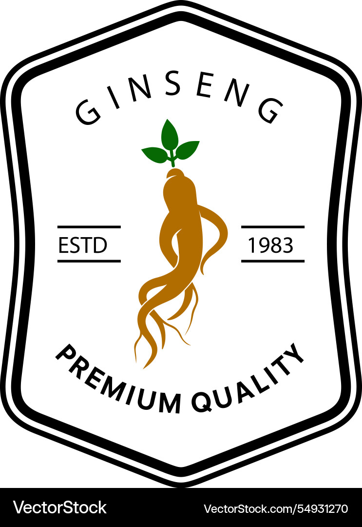 Ginseng icon design template Royalty Free Vector Image