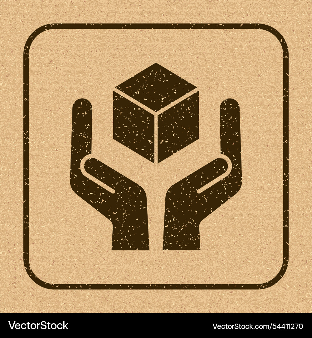 Handle with care fragile item protection Vector Image