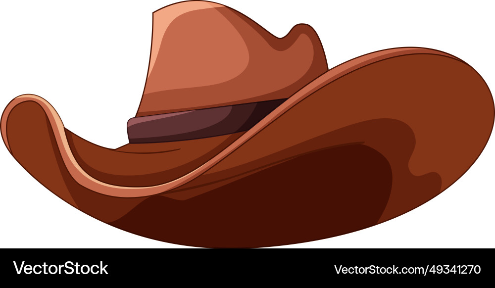Isolated simple cowboy hat cartoon Royalty Free Vector Image