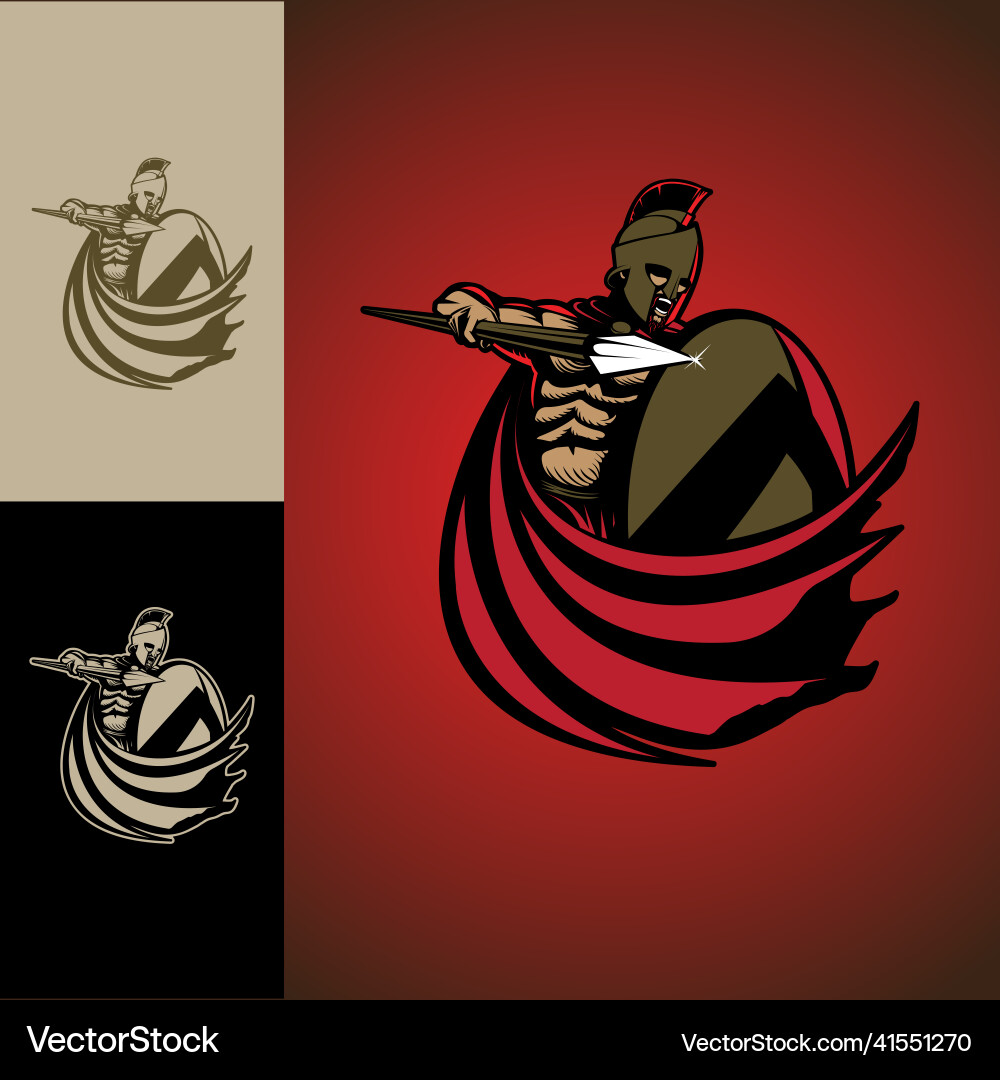 King leonidas the spartan Royalty Free Vector Image