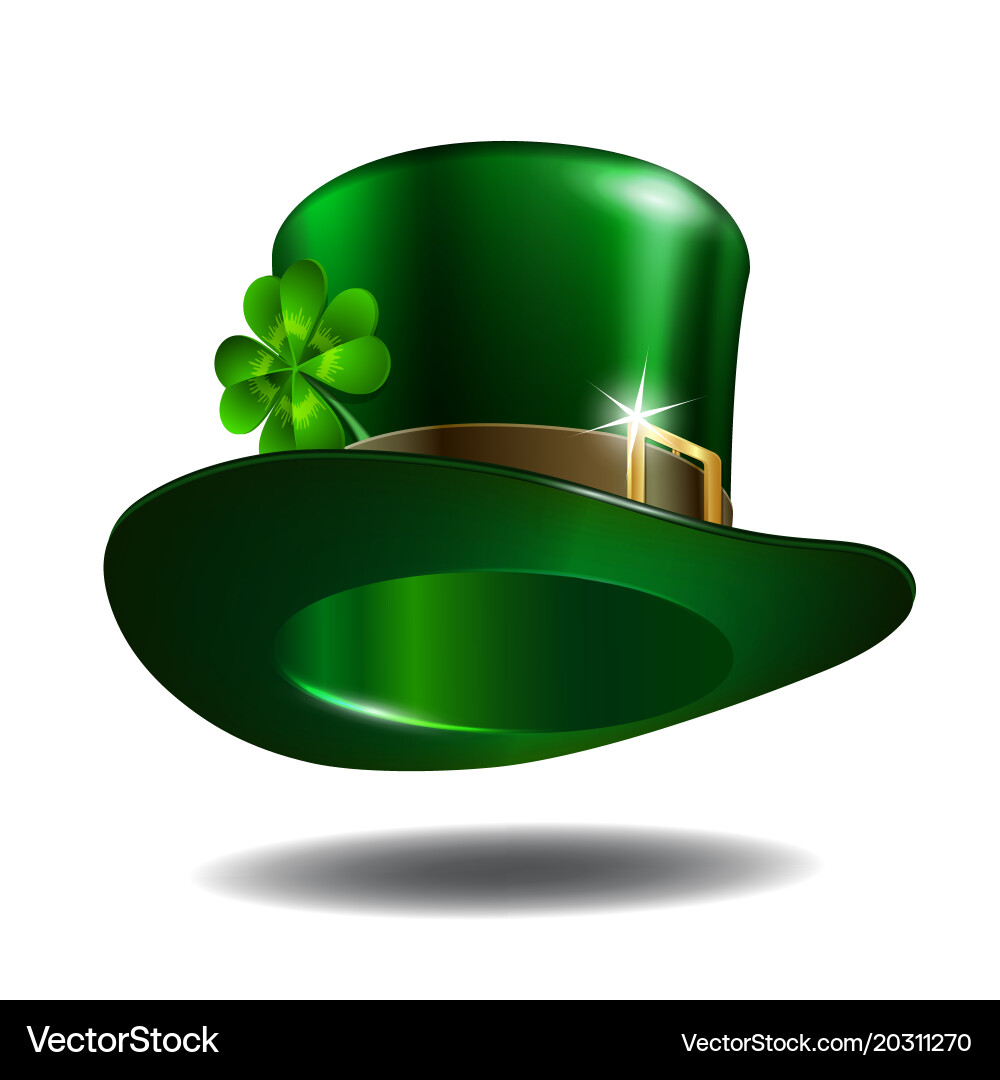 Patrick hat isolated on white background Vector Image