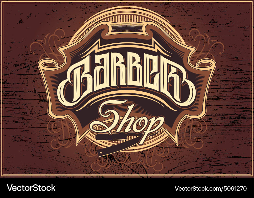 Sign for a barber shop Royalty Free Vector Image