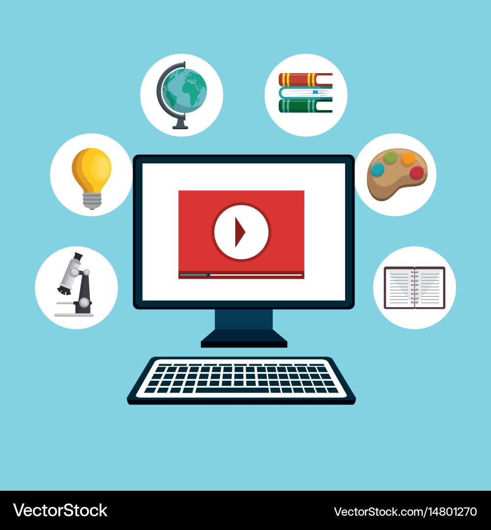 Study Icons - Education & Technology Vector Image