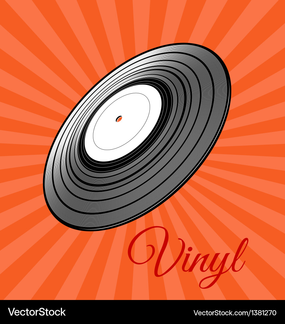 Vinyl record Royalty Free Vector Image - VectorStock