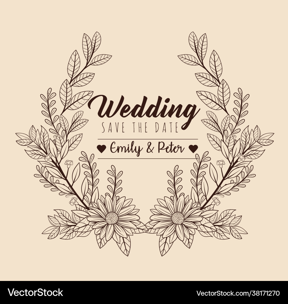 Wedding invitation design Royalty Free Vector Image