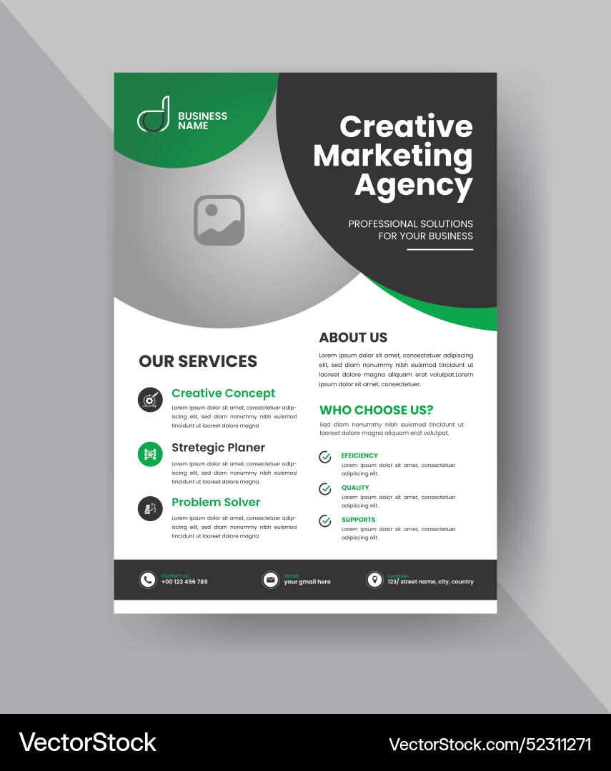 Professional corporate business flayer design Vector Image