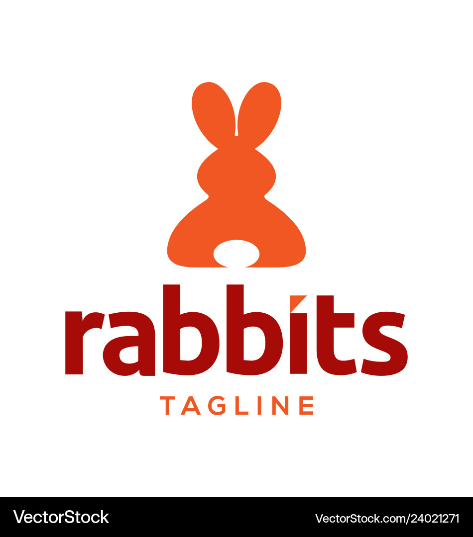 Rabbits logo design Royalty Free Vector Image - VectorStock