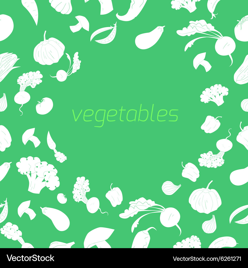 Text placeholder green vegetables background Vector Image