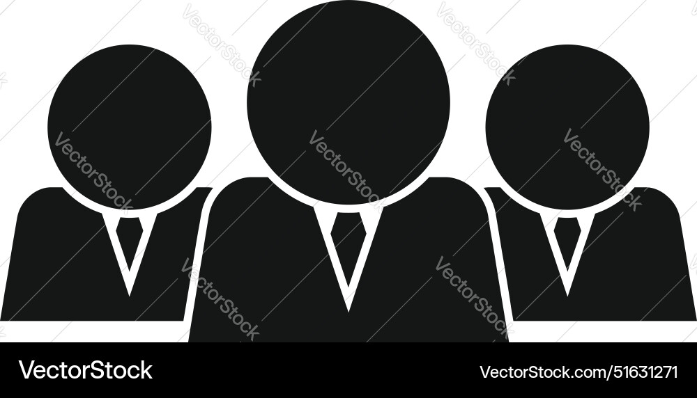 Three businessmen team wearing suit standing Vector Image