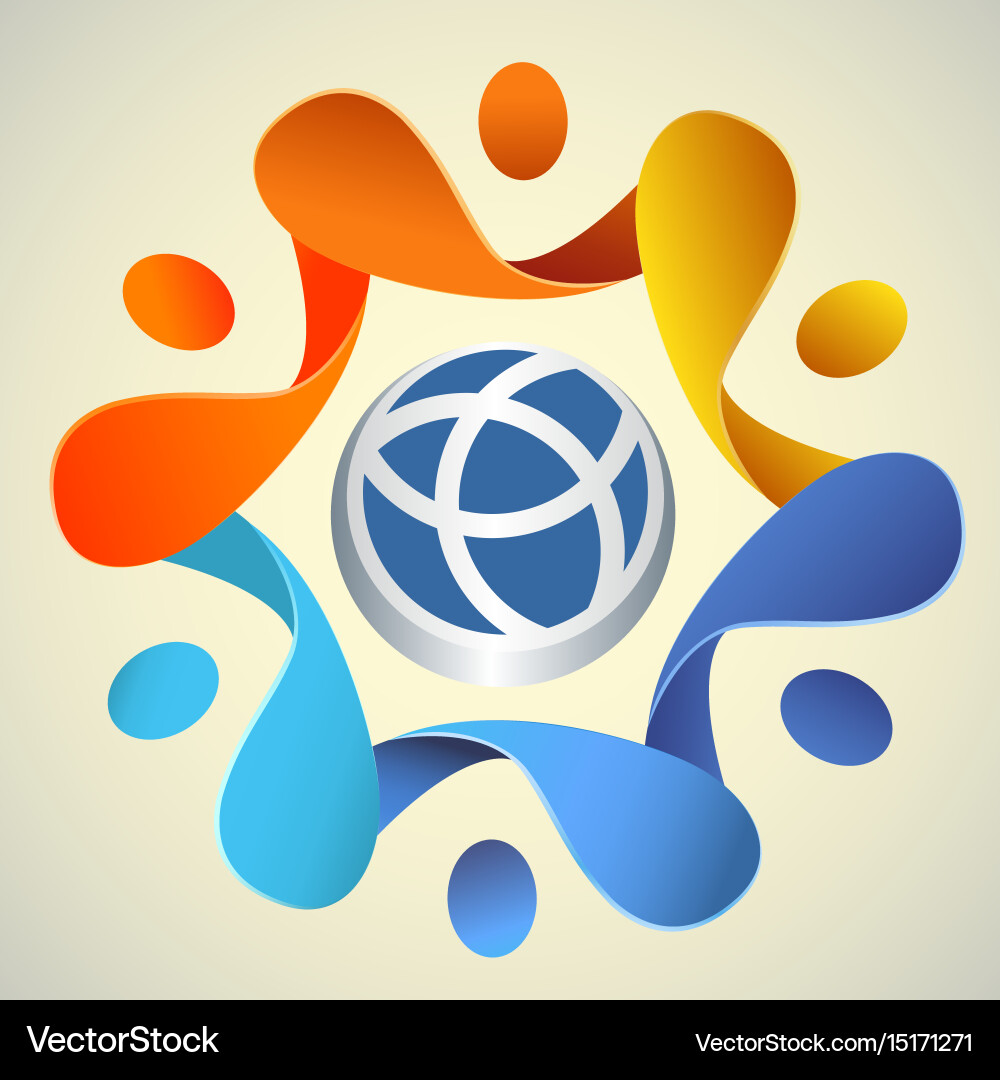 World sign logo poster Royalty Free Vector Image