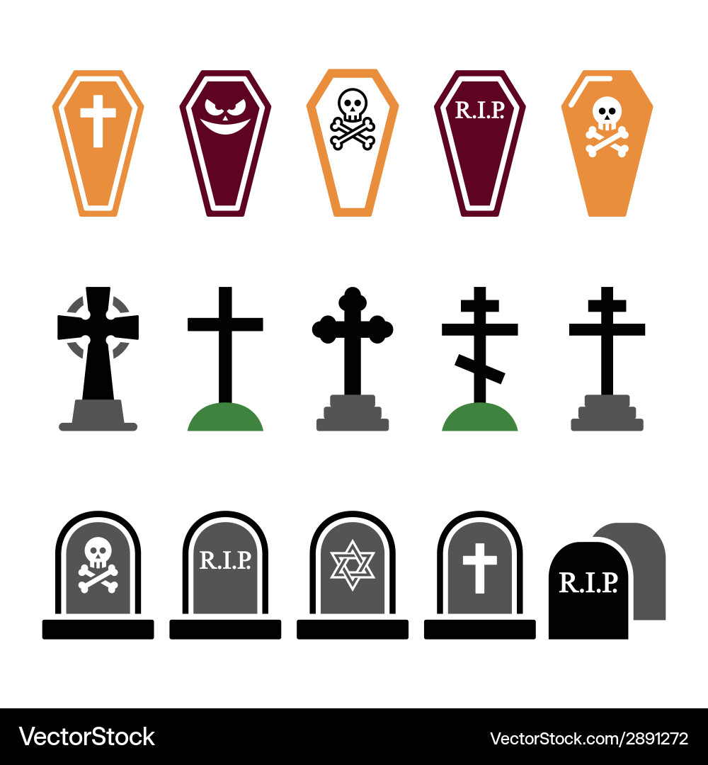 Halloween Graveyard Icons - Death & Remembrance