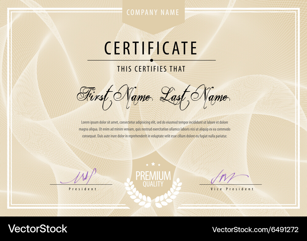 Modern certificate Royalty Free Vector Image - VectorStock