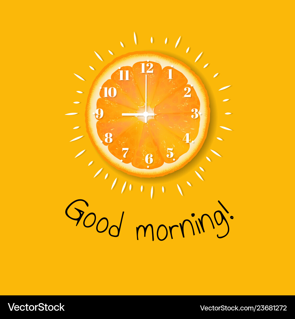 Morning Orange Gradient Banner Royalty Free Vector Image