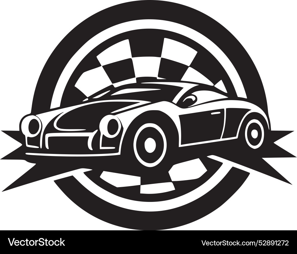 Racing - minimalist and flat logo Royalty Free Vector Image