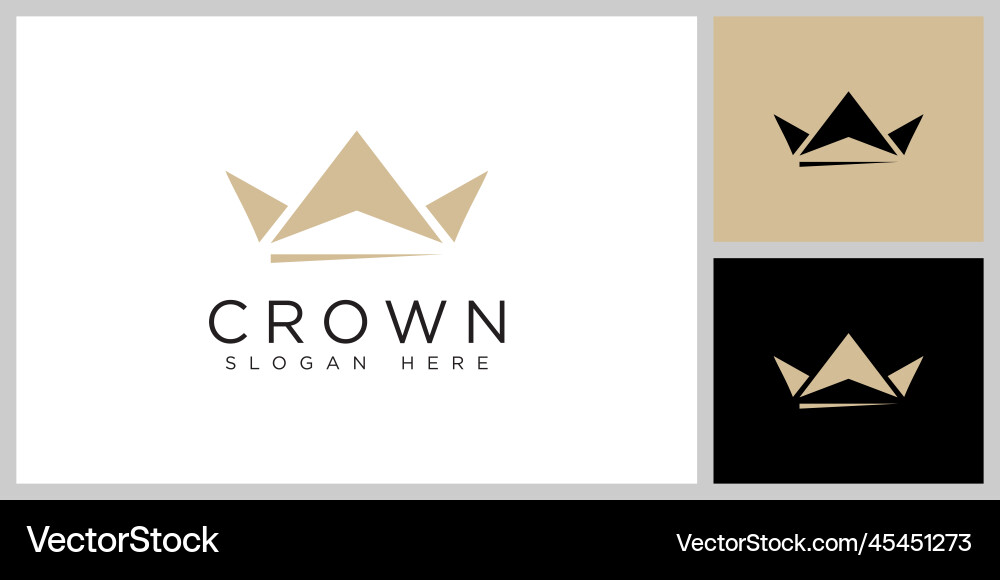 Crown logo design template Royalty Free Vector Image