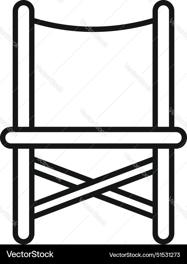 Folding camping chair for relaxing by bonfire Vector Image