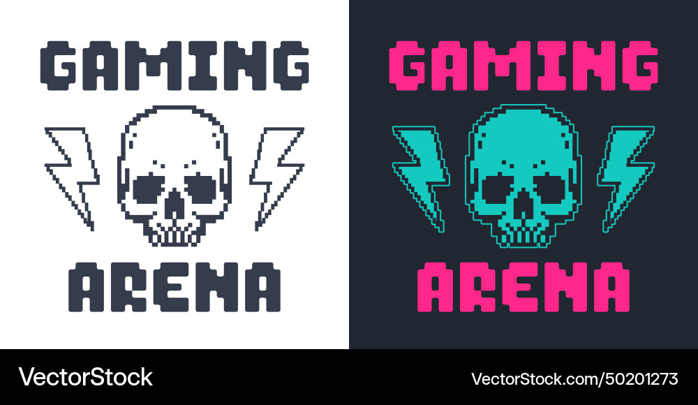 Gaming arena vintage style poster Royalty Free Vector Image