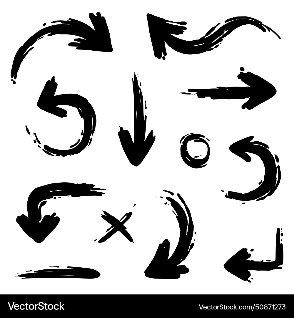 Hand drawn arrow like blood splash Royalty Free Vector Image