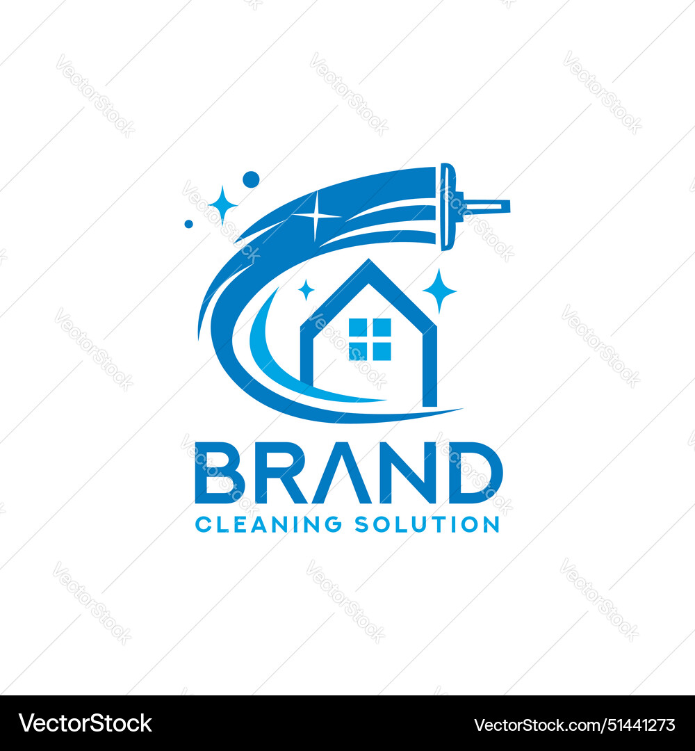 Home cleaning service logo design template Vector Image