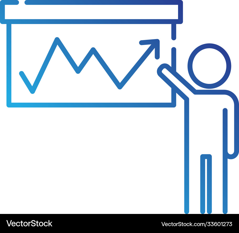 Human figure avatar with statistics in paperboard Vector Image