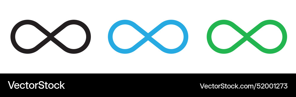 Infinity icon line art Royalty Free Vector Image