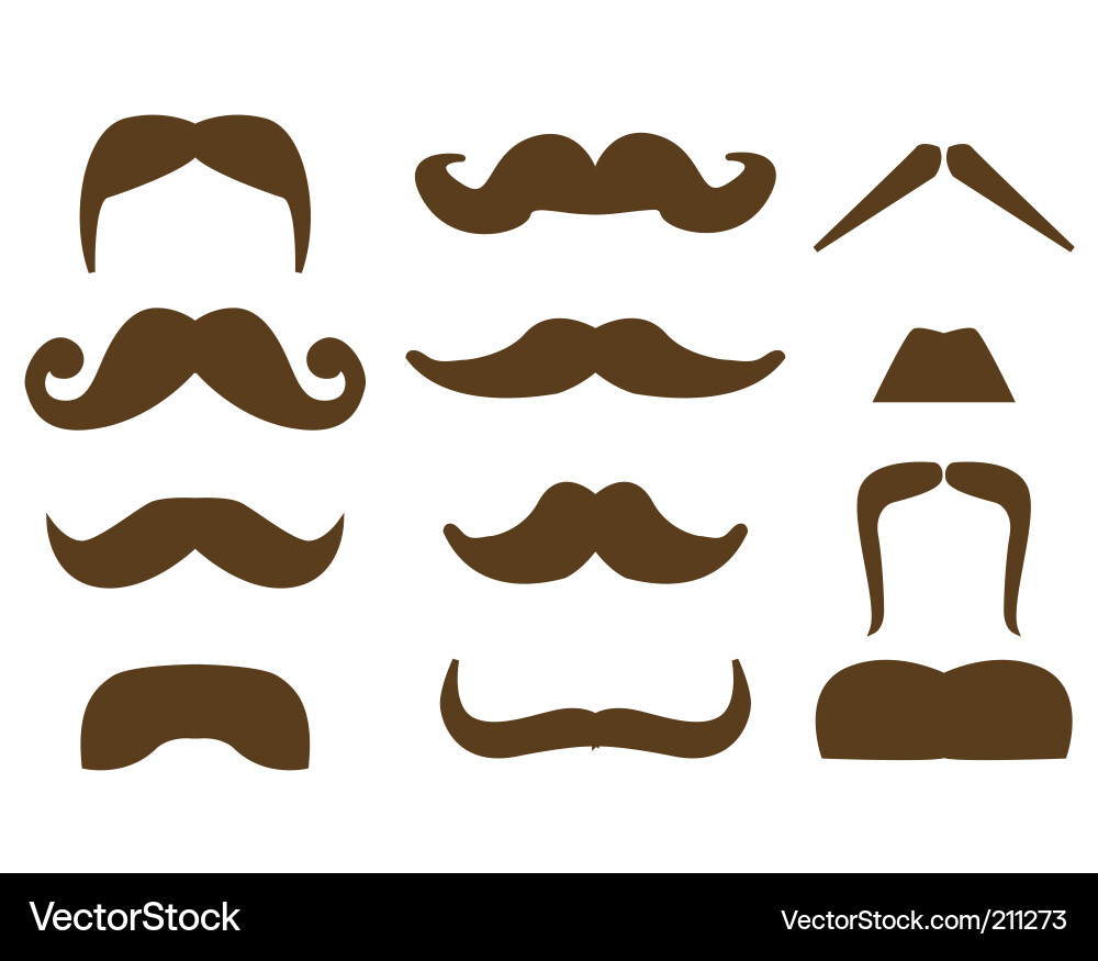 Mustaches Royalty Free Vector Image - VectorStock
