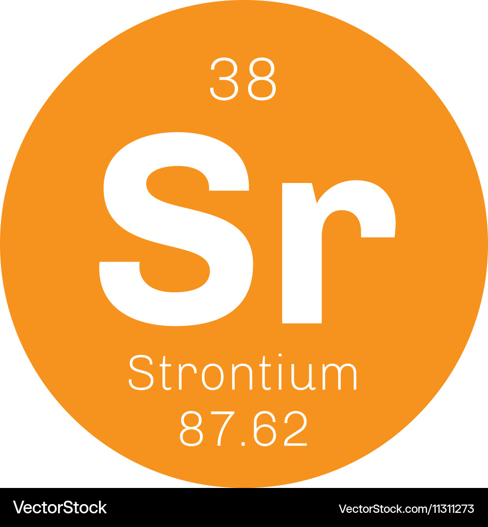 Strontium chemical element Royalty Free Vector Image