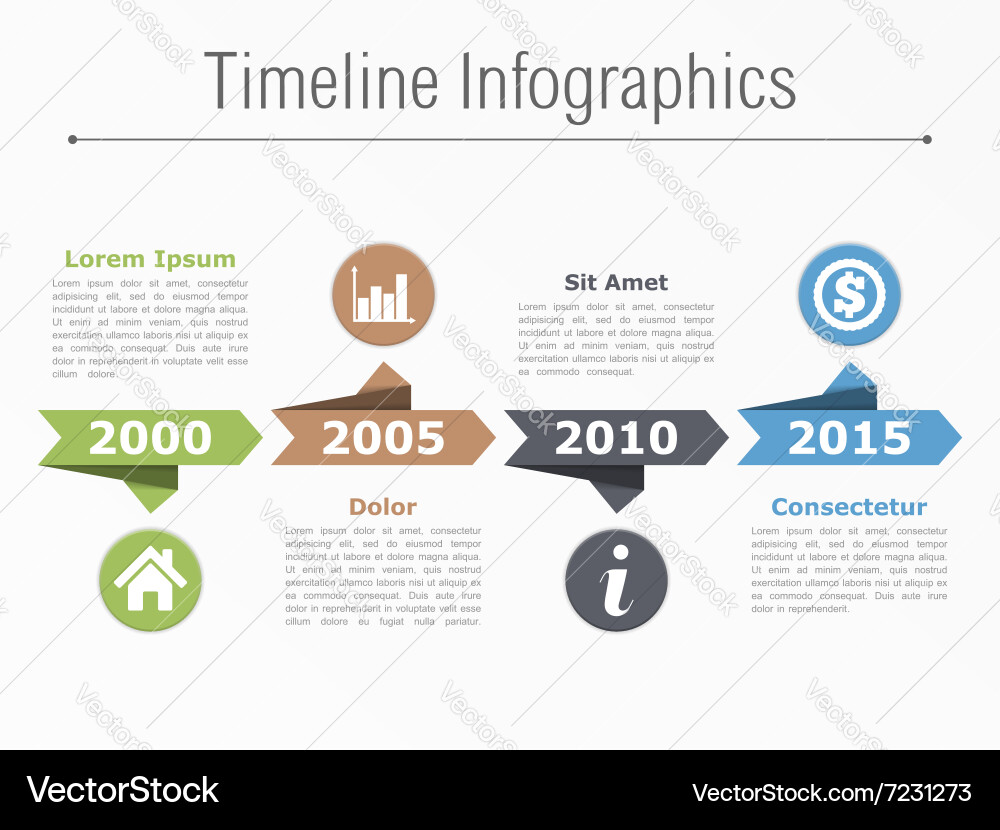 Timeline template Royalty Free Vector Image - VectorStock