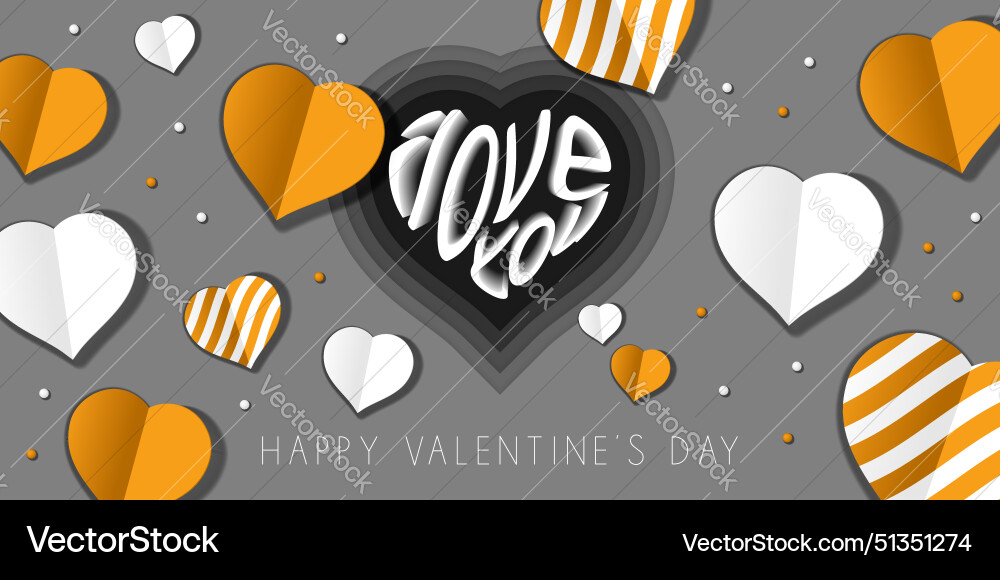 3d heart with i love you Royalty Free Vector Image