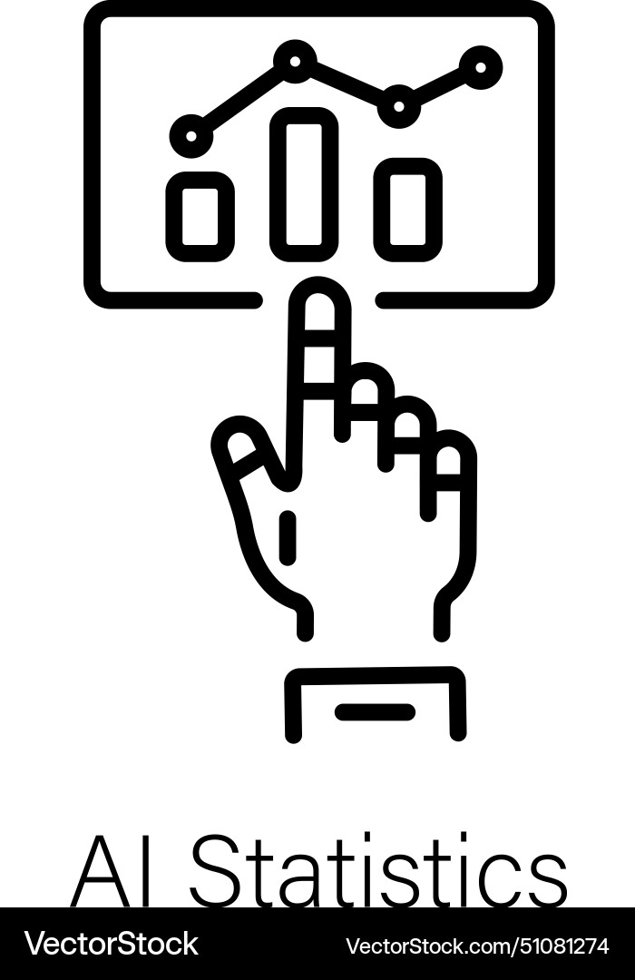 Ai statistics Royalty Free Vector Image - VectorStock