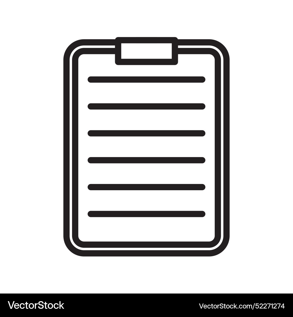 Assignment icon black line art logo Royalty Free Vector